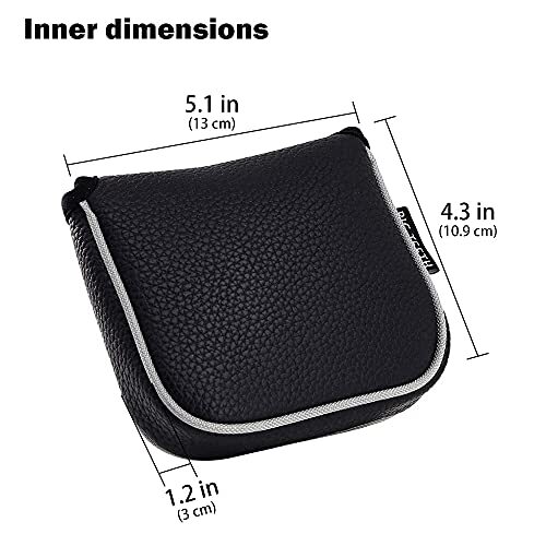 Center Shaft Putter Cover Square Mallet Headcover Golf Club Protector ...