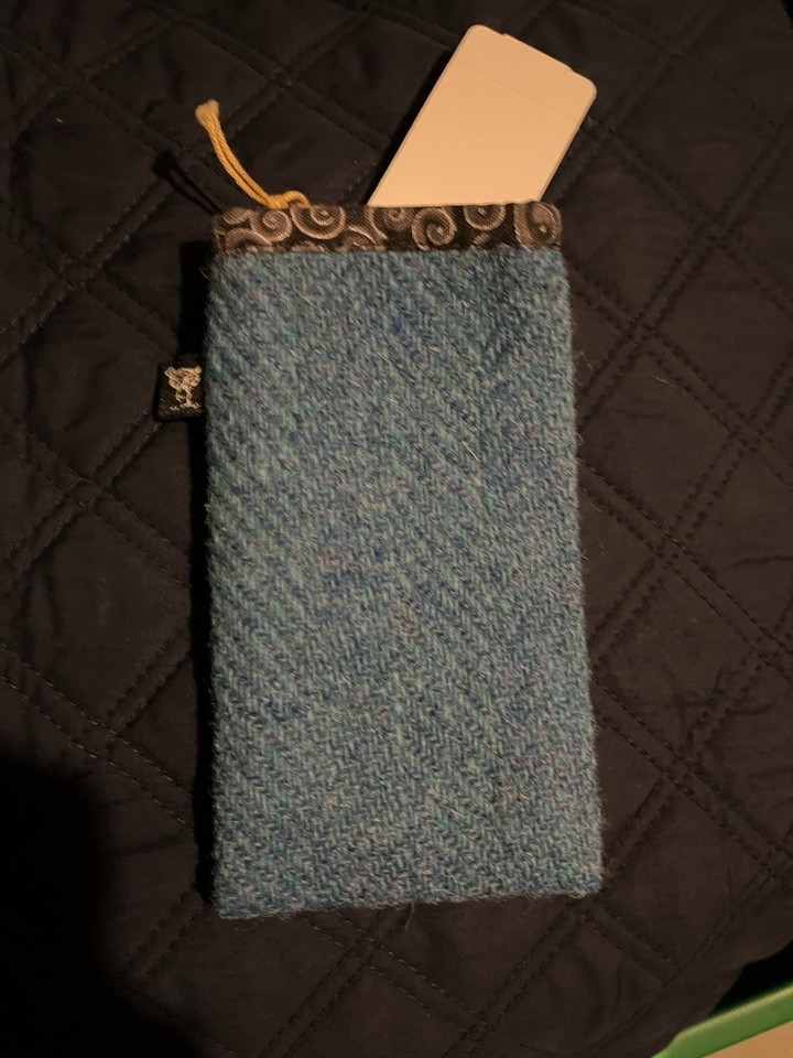 Harris Tweed Rarebird Woven Wallet Made In Scotland Blue - Holds Credit ...