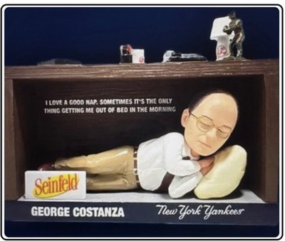 SGA 2025 YANKEES GEORGE COSTANZA SLEEPING DESK BOBBLEHEAD SEINFELD ...