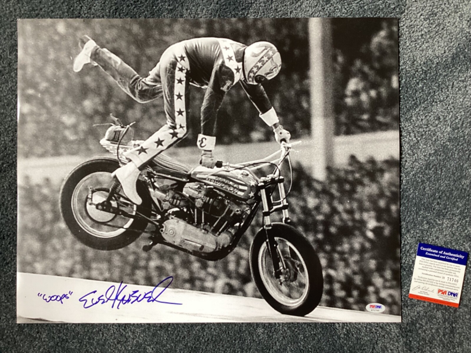 Evel Knievel Autographed Memorabilia | Signed Photo, Jersey ...