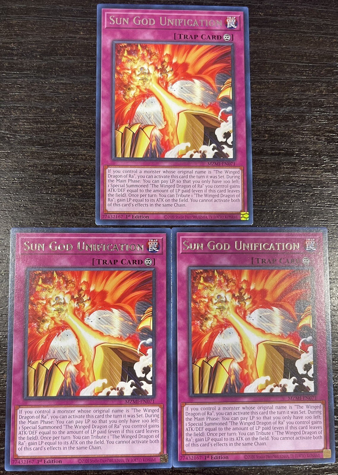 3x Sun God Unification 1st Edition Rare MZMI-EN071 Yu-Gi-Oh! | eBay