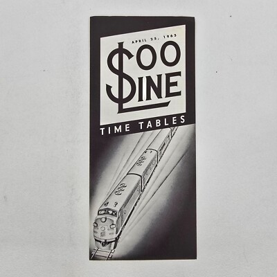 1965 Soo Line Railroad Vintage Timetable Time Table Train Schedule ...