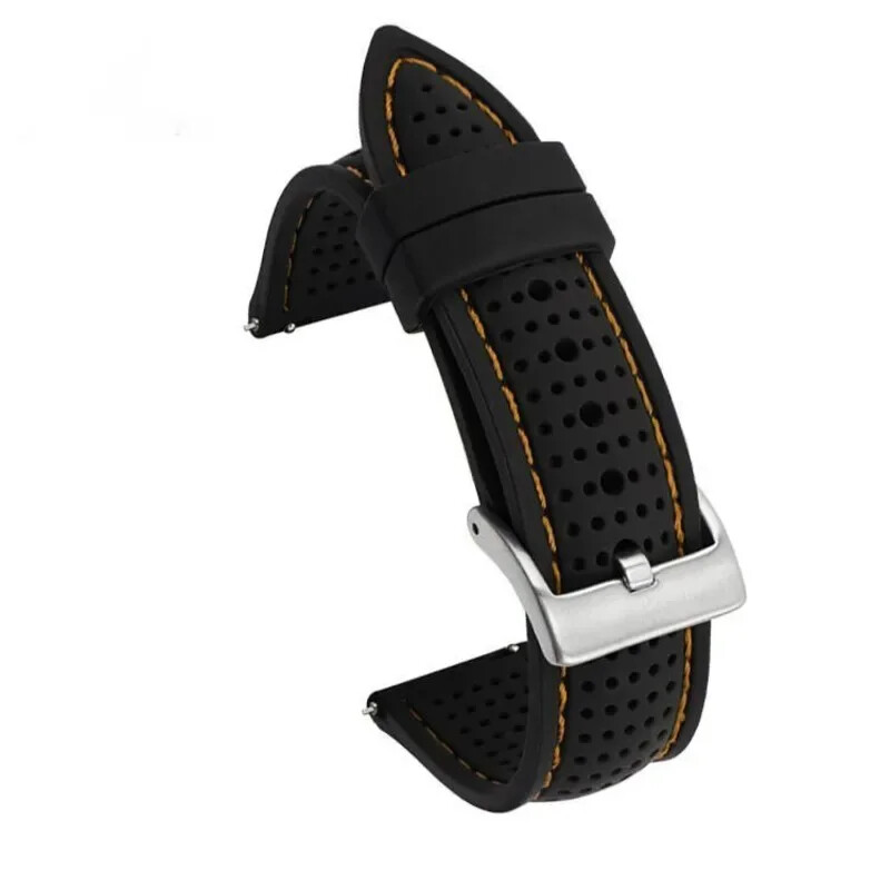 Universal Silicone Watch Band Strap Rubber Waterproof Men's 19-24MM ...