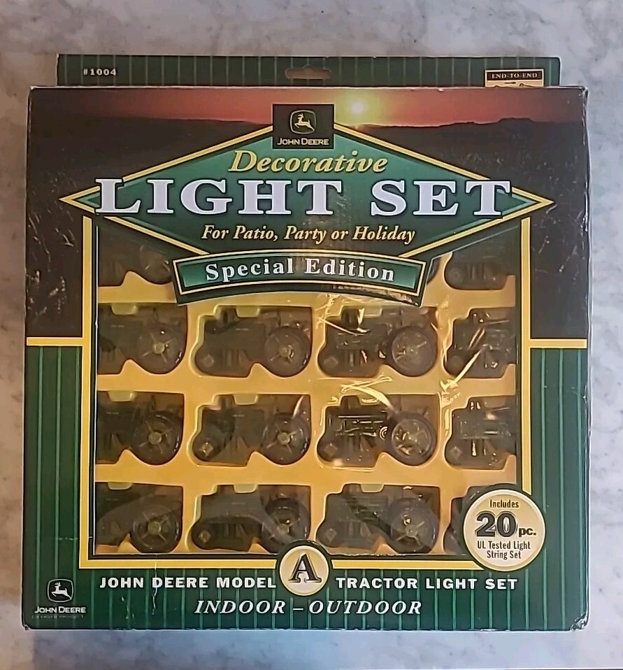 John Deere String Lights Festive Farm Vehicles Prepared For Southam