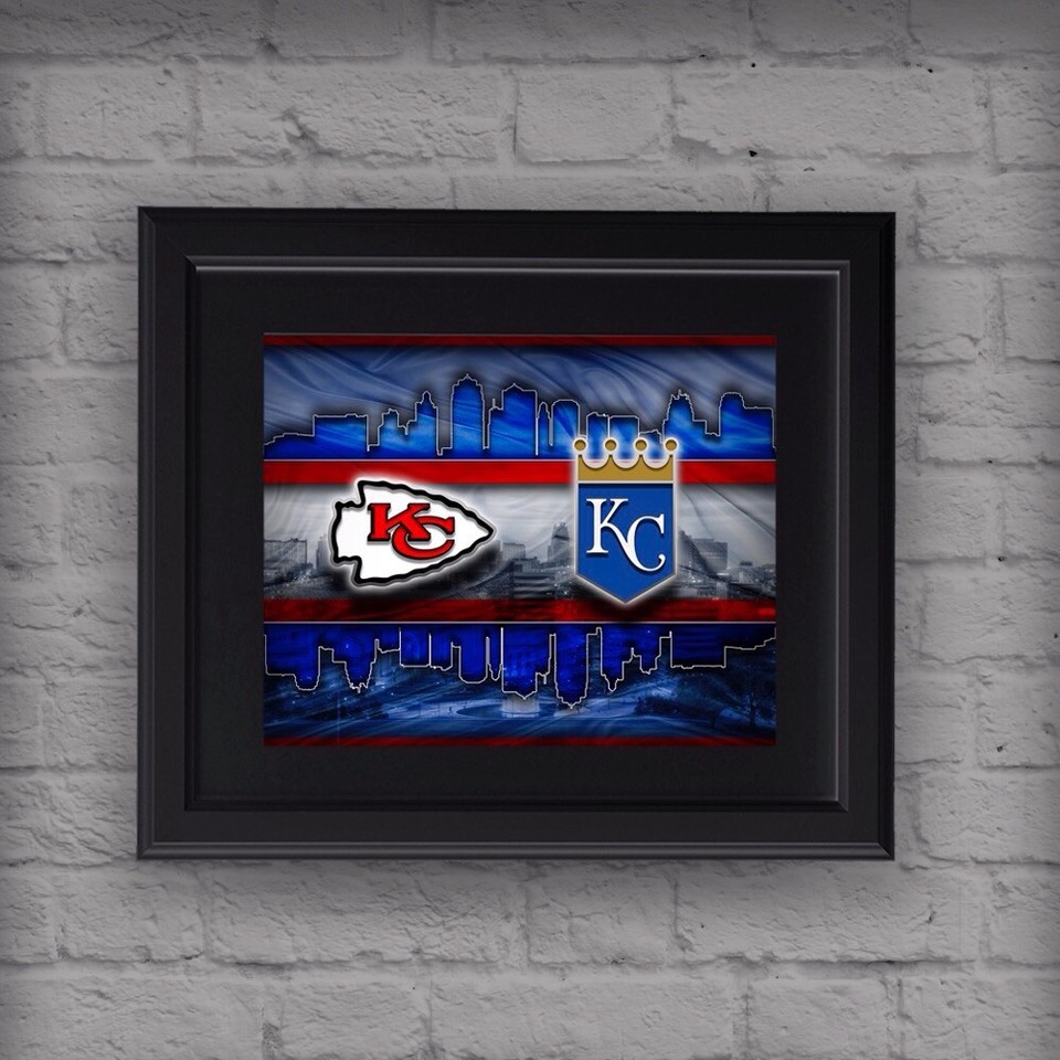 Kansas City Sports Teams Poster Kansas City Royals, Chiefs 12x18in Free ...