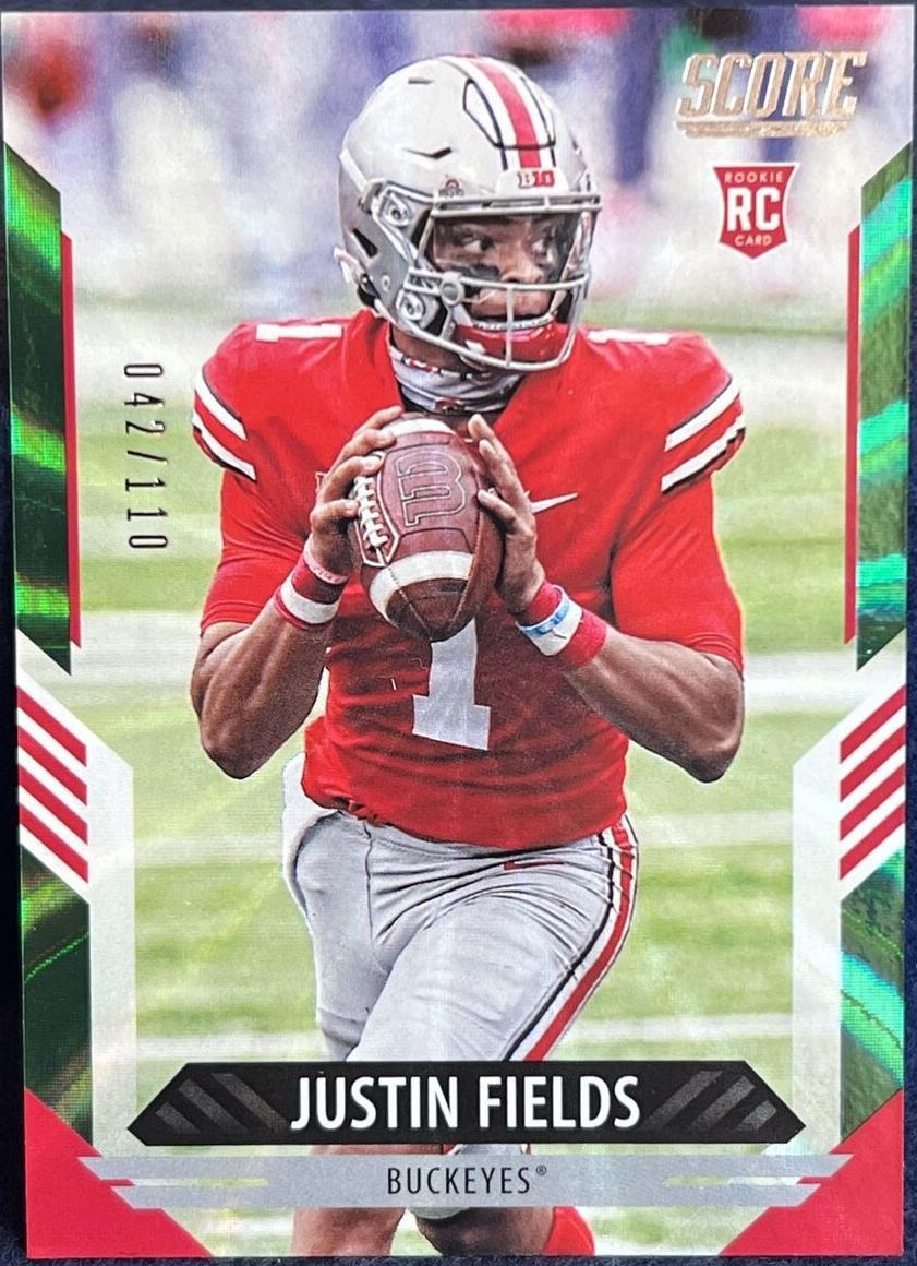 2021 Score - Rookies Justin Fields #302 Spokes /110 (RC) for sale ...