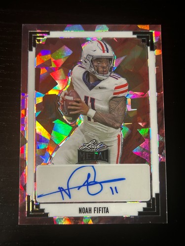 2024 Leaf Metal NOAH FIFITA PINK ICE 1/1 ROOKIE AUTO ARIZONA WILDCATS ...