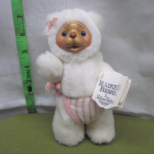 ROBERT RAIKES BEARS teddy toy 1990 Applause Nursery Miniatures carved ...