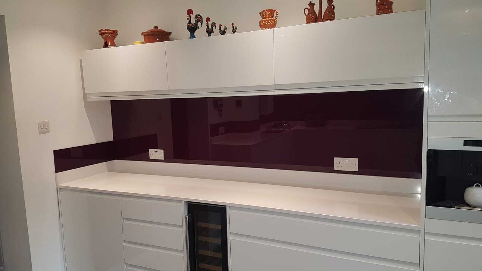 Kitchen Glass Splashbacks - Any Colour - Made to Measure - 6mm ...