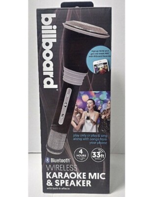 Billboard Bluetooth-Wireless Karaoke Mic & Speaker~ With Built-in ...