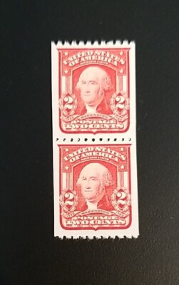 US Stamps SC# 321 1908 2c George Washington Coil Pair Stamp Replica | eBay