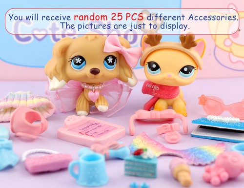 Random Accessories 25pcs Jacket Collar Bows Skirt Beanie fit lps Toys ...