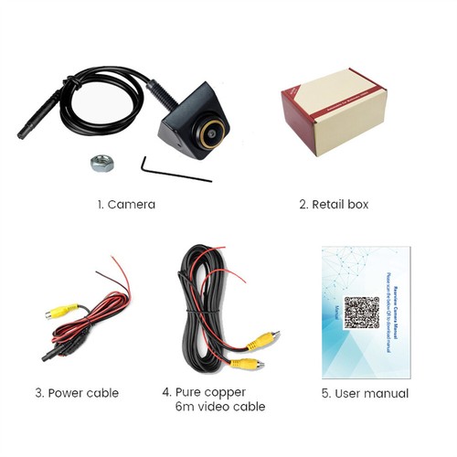 AHD 1080P Fisheye Lens Car Backup Camera Parking Rear View Screw-on ...