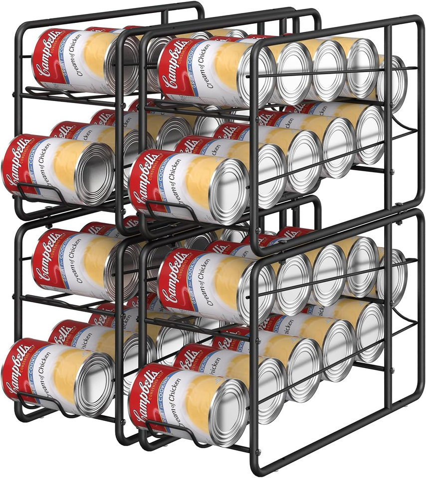 Can Dispenser Rack 4Pcs Stackable Can Storage Organizer Holder for ...