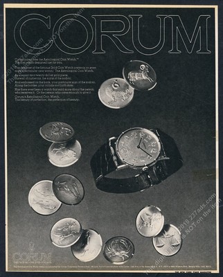 1971 Corum zodiac signs Astrological Coin watch photo vintage print ad ...