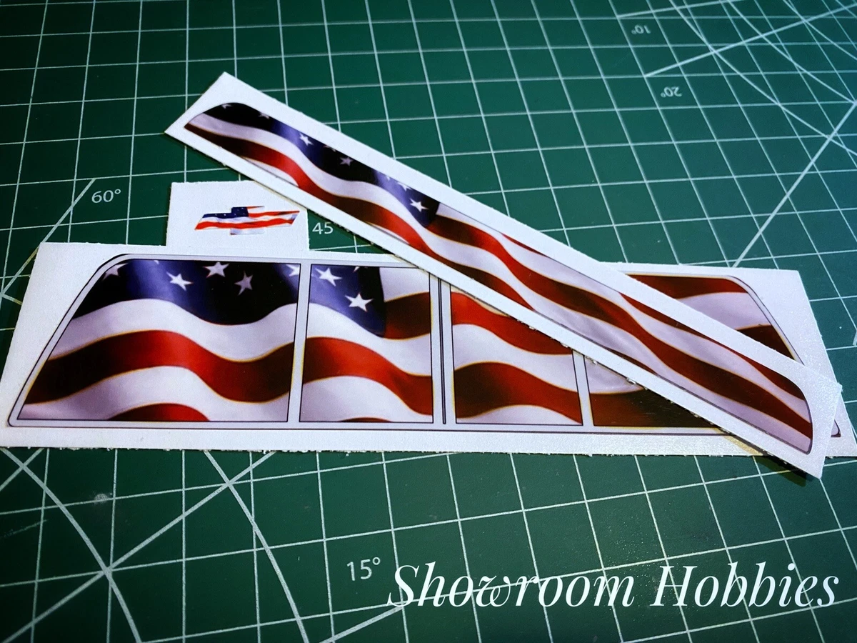 American Flag Bow Decal