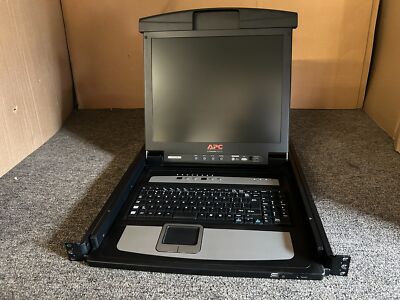 APC AP5808 Rackmount 17" LCD Console with Integrated 8-Port Analog KVM ...