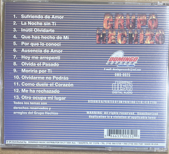 Grupo Hechizo CD (Domingo Records) | eBay
