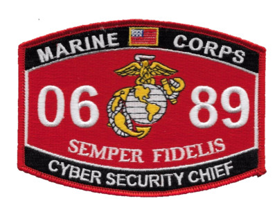 MARINE CORPS 0689 CYBER SECURITY CHIEF MOS SEMPER FIDELIS PATCH USMC ...