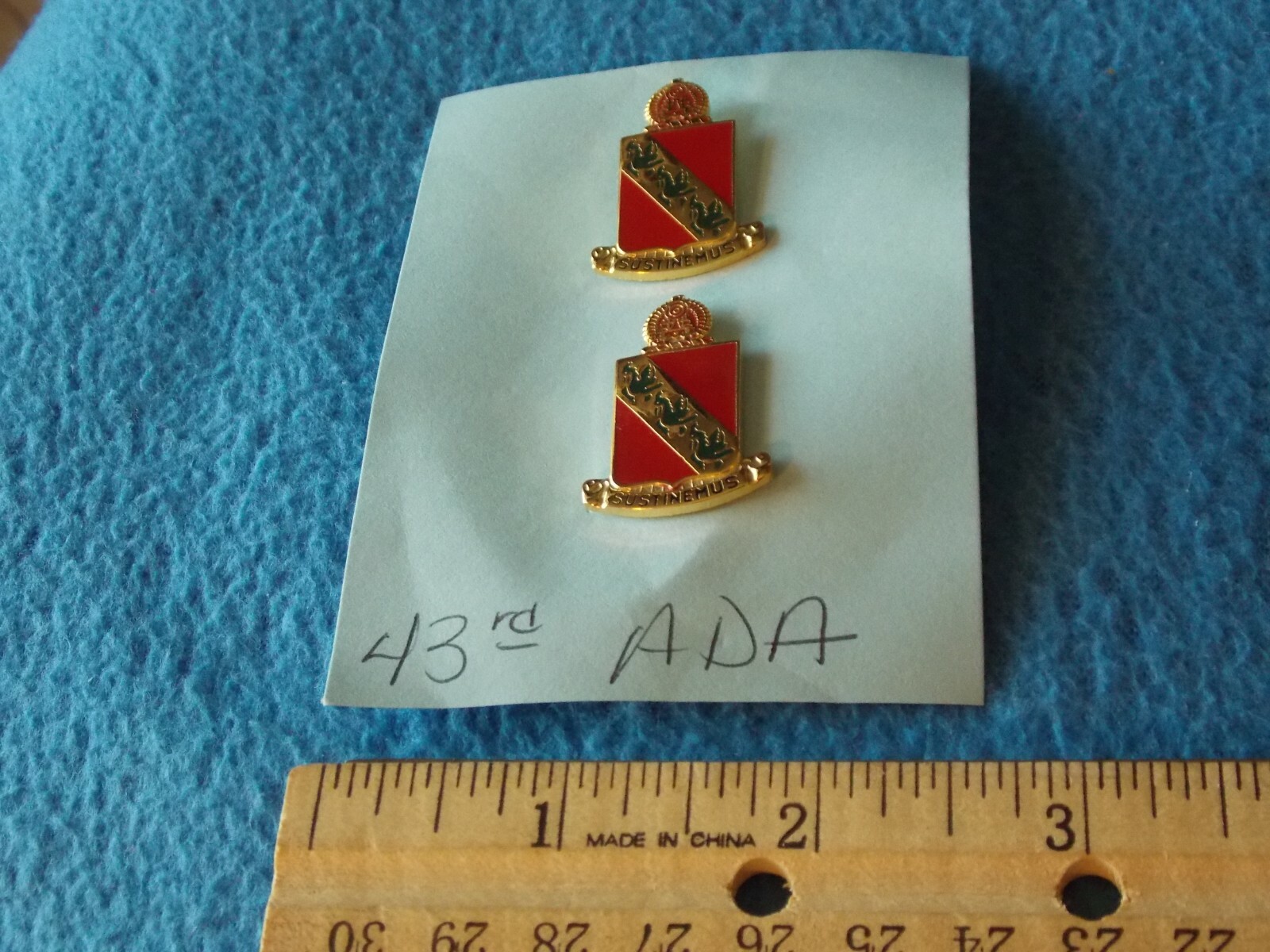 LOT OF 2 - 43RD ADA Unit DI DUI Crest Insignia Pins | eBay
