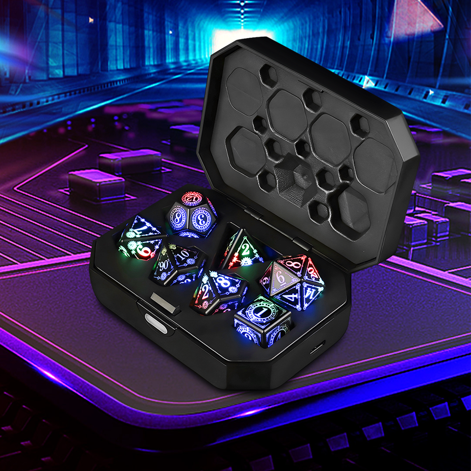 Light Up LED Dice Set Shake To Glowing DND Dice For Role Playing Tabletop Games | eBay