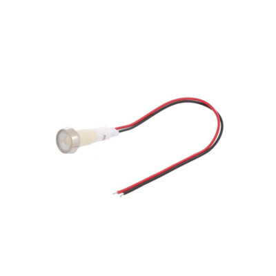 IND10P-12W-W Indicator Light: LED Flat 12VDC 12VAC Opening: Ø10mm ...