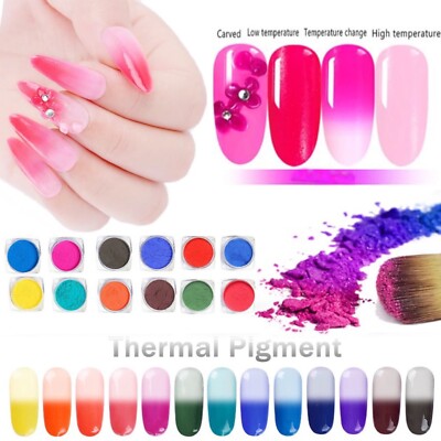 Thermochromic Pigment Thermal Colours Change Temperature Nails Powder ...