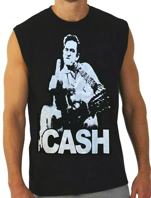 JOHNNY CASH MIDDLE FINGER American Singer-Songwriter Muscle Shirt ...