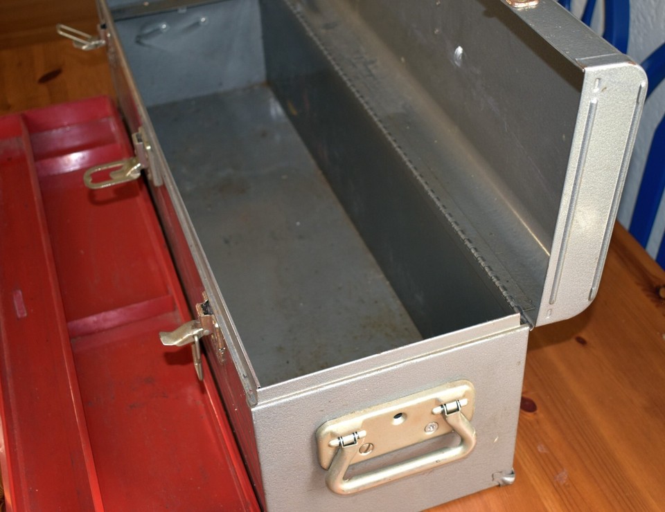 Vintage 1950s Craftsman 6517 Carpenters 30" Metal Tool Box W/Tray Side ...