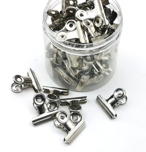 48PCS Bulldog Clips Silver 1.25 Inches,Mini Binder Clips,Metal inches ...