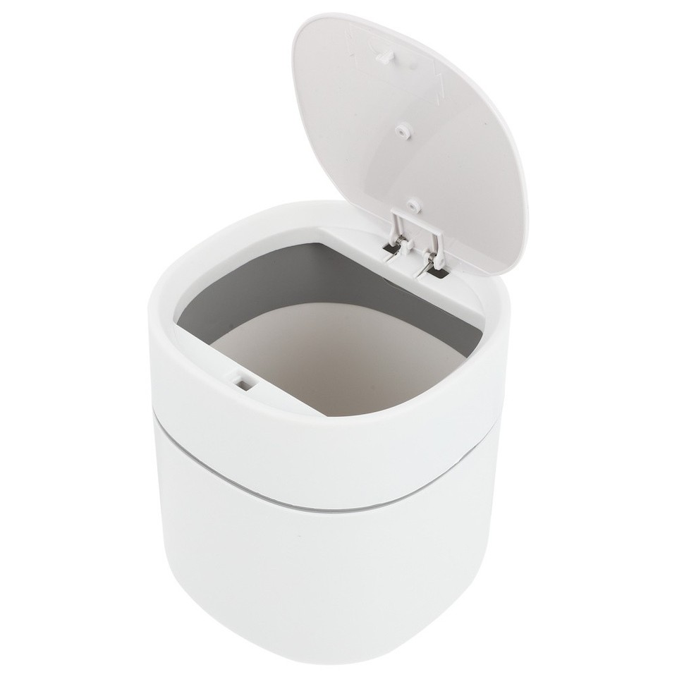 1pc Useful Household Trash Can Desktop Waste Container Lid Mini Trash ...