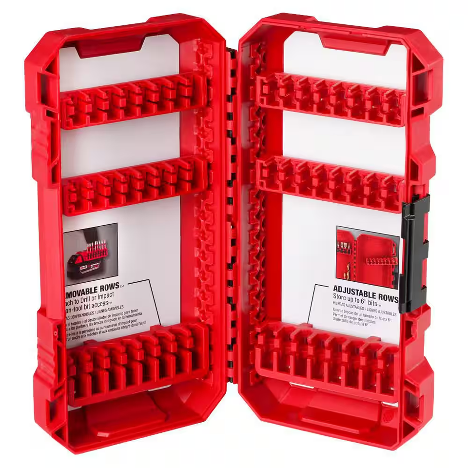 Milwaukee Driver Bit Case Storage Customizable Sturdy Medium Organizer ...