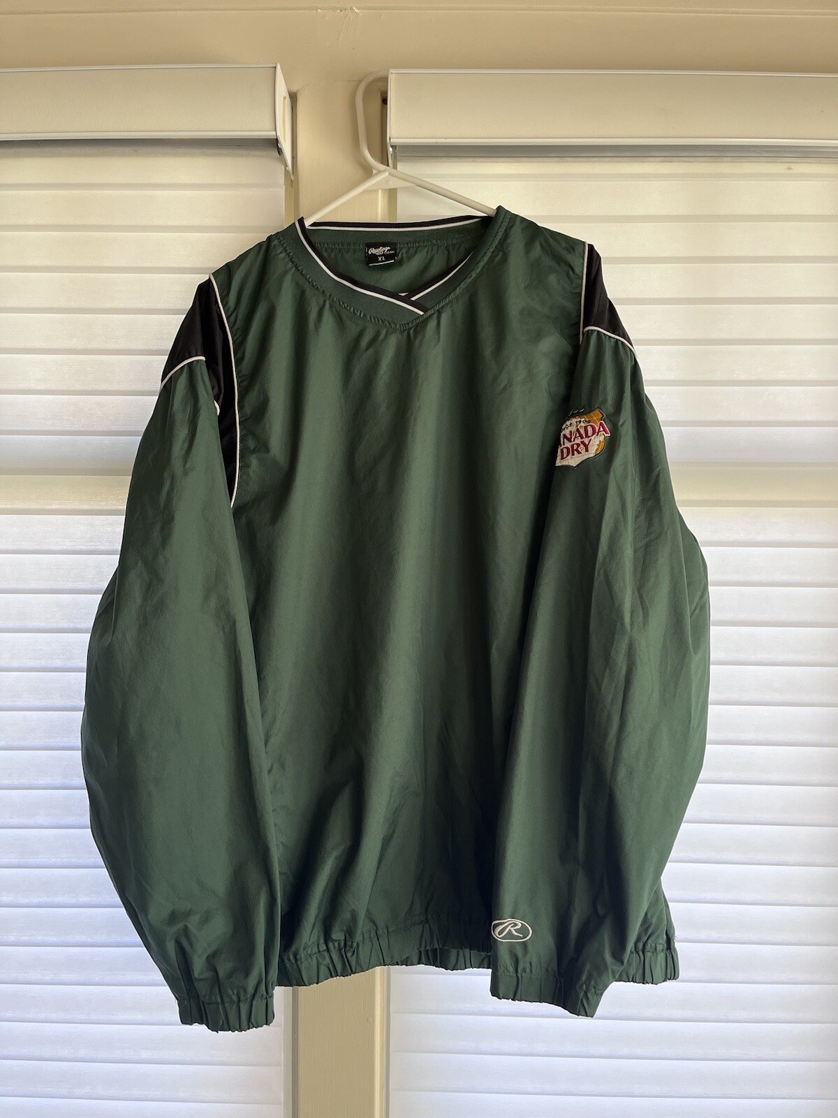 vintage Rawlings XL mens jacket baseball windbreaker green Pullover ...