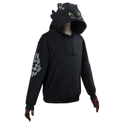 Adult Dragon Toothless & White Furry Pullover Hoodie Cosplay Sweatshirt ...