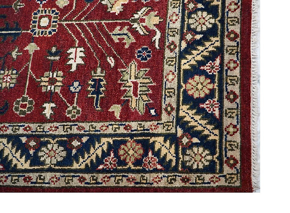 Traditional Serapi Wool Hand Knotted Deep Red Area Rug 100% Wool Rug ...