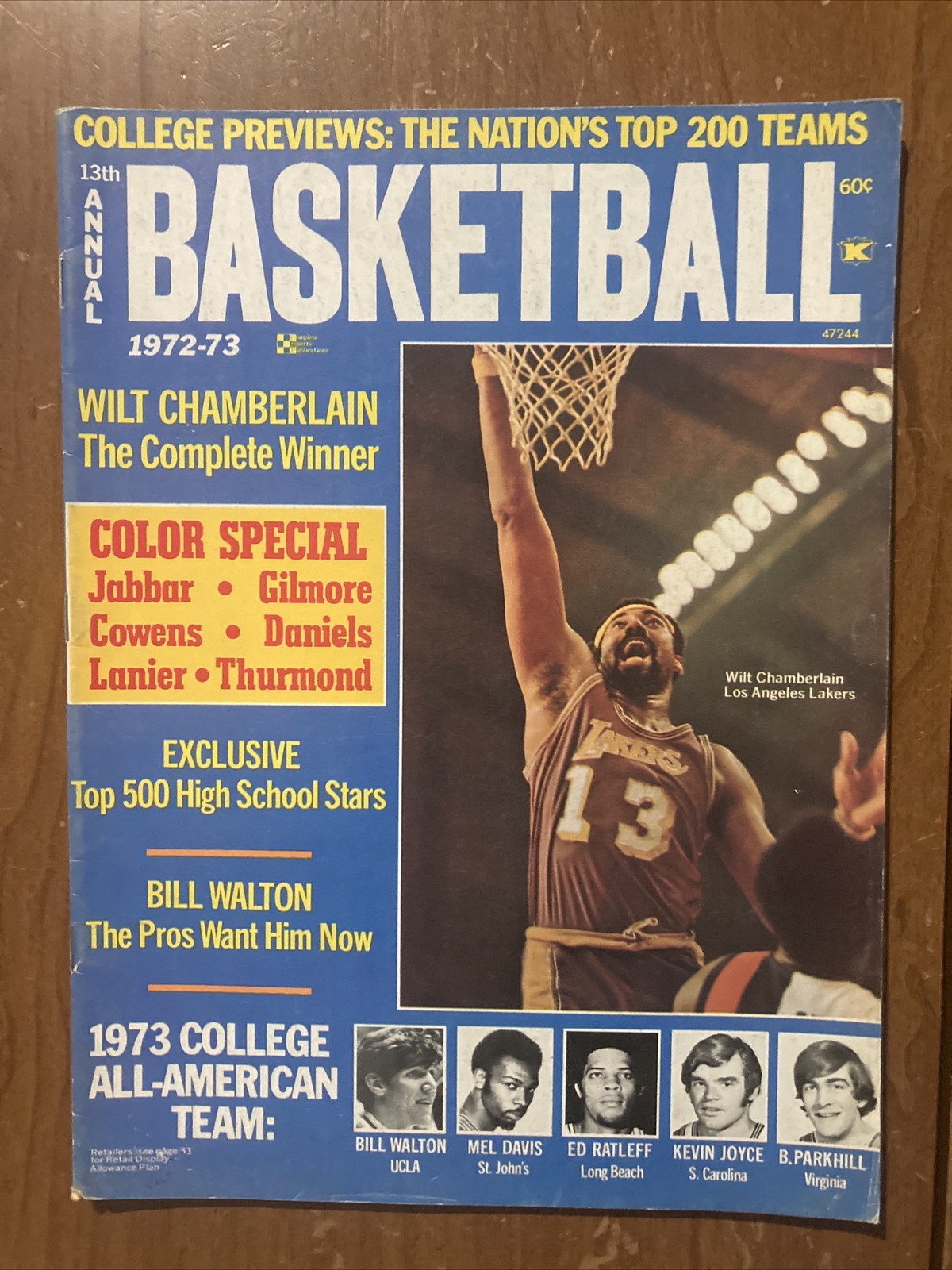 Vintage Annual Basketball Magazine 1972-73 Wilt -Kareem-Lanier | eBay