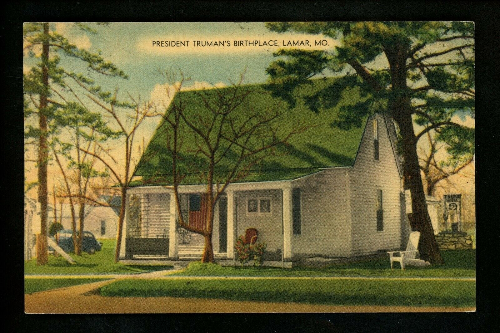 President postcard Harry Truman birthplace Lamar, Missouri MO linen | eBay