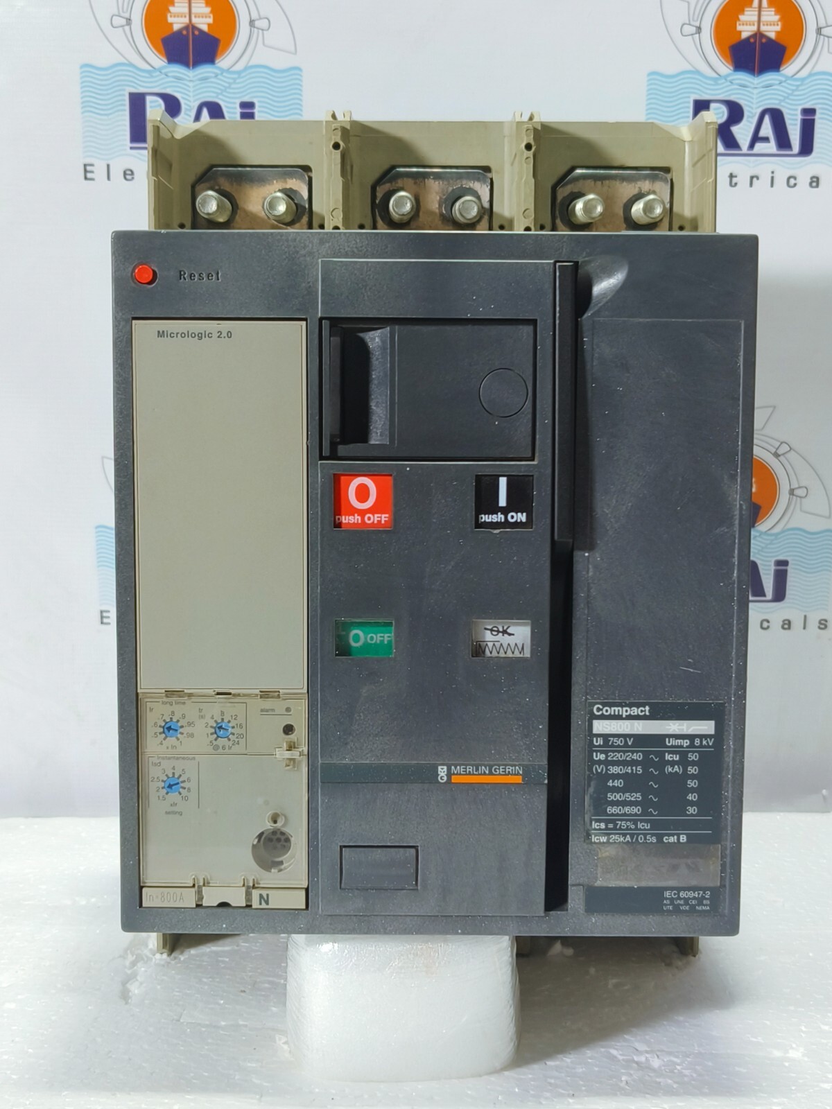 MERLIN GERIN NS800 N 800A 3POLE CIRCUIT BREAKER WITH MICROLOGIC2.0 FREE ...