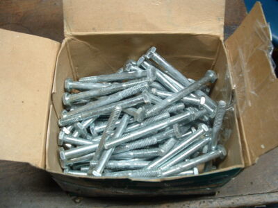 88 GRADE 5 STEEL ZINC BOLTS 1/4" X 3" COURSE THREAD # 20 MADE IN CANADA ...