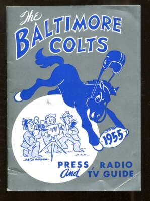 1955 Baltimore Colts Press Radio TV Media Guide Ex 54147 | eBay