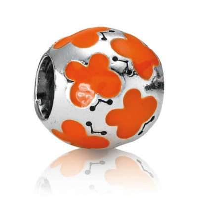 Authentic Pandora Orange Enamel Butterfly Charm | eBay