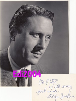 ALLYN JOSLYN Vintage Original ALEX KAHLE 1944 Photo & RARE Autograph ...