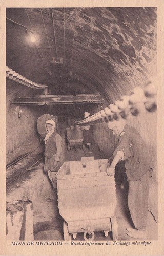 Carte postale ancienne postcard TUNISIE TUNISIA MINE DE METLAOUI ...