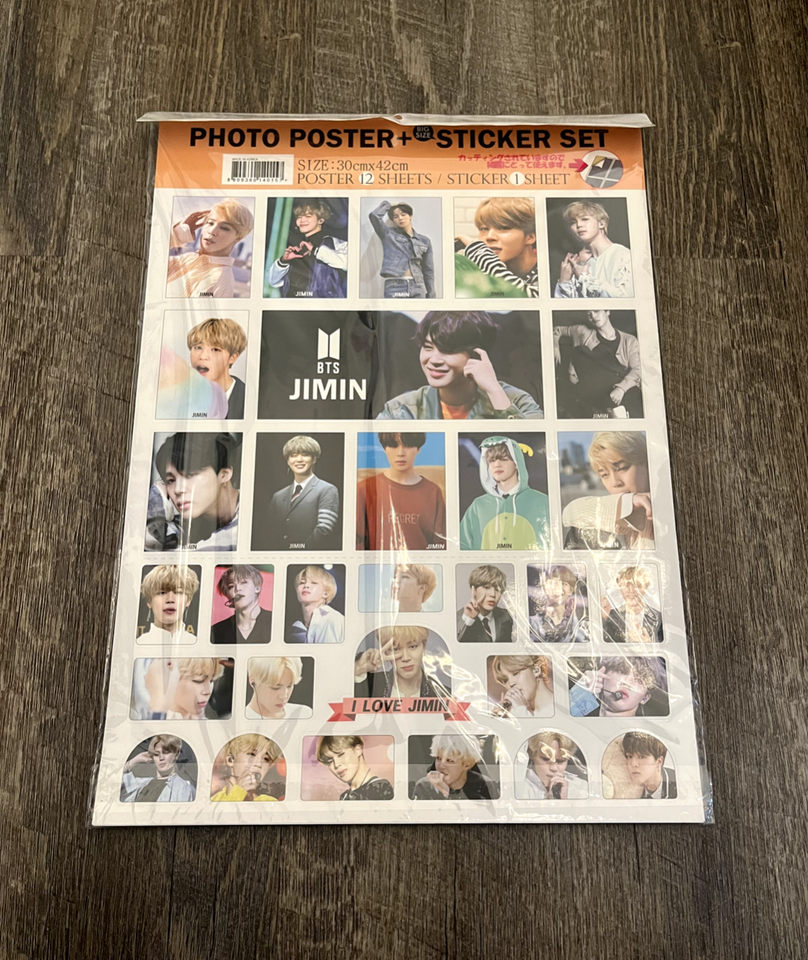 BTS JIMIN JI MIN 12P Poster Pack & Photo Sticker K-POP A3 Size | eBay UK