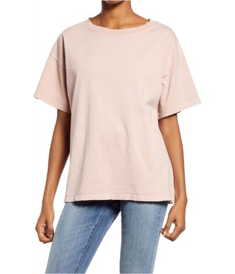Treasure & Bond Womens Distressed Boyfriend Basic T-Shirt, adobe, XS | eBay