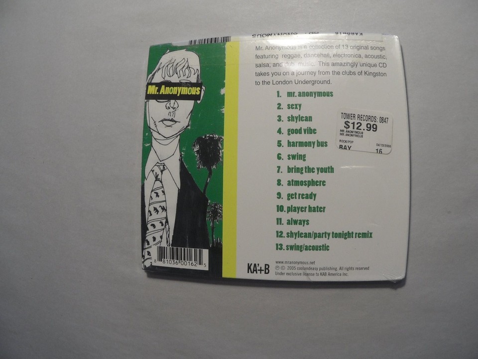 Mr. Anonymous - Mr. Anonymous CD 2005 Reggae Dancehall Electronica KA+B ...