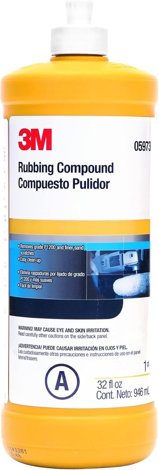 2 PACK - 3M Rubbing Compound, 05973, Liquid Formula,1 qt (32 fl oz/946 ...