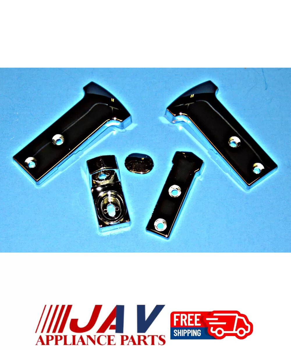 OEM Roper Refrigerator Door Handle End Cap Kit Chrome Inv# LR188 | eBay