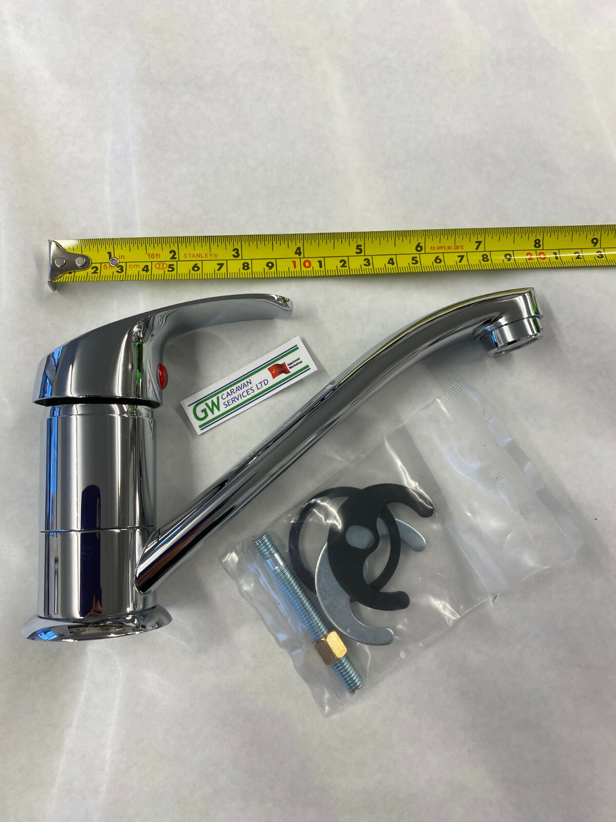 Caraflo Caravan Tap Cara Metal Silver Mixer Hot Cold Sink Motorhome ...