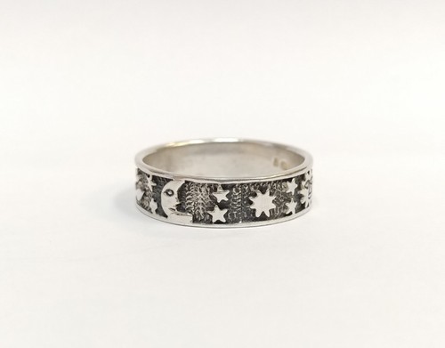 STERLING SILVER SUN MOON STARS PLANET ETERNITY RING 13 1/4 | eBay